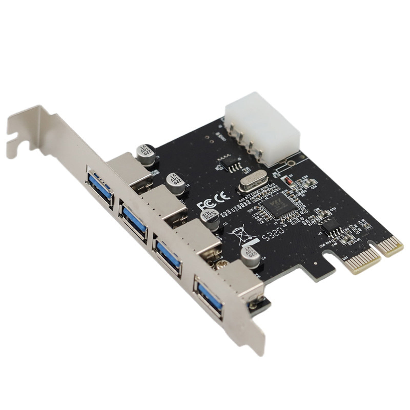 4 - Port USB3.0 Expansion Card - PCIe to USB3.0 Adapter for Desktop USB ...