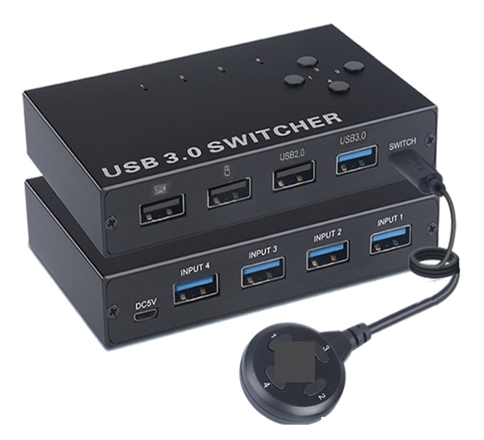 4-Port USB3.0 Sharer Switch USB KVM Switcher With Controller PC Sharing ...