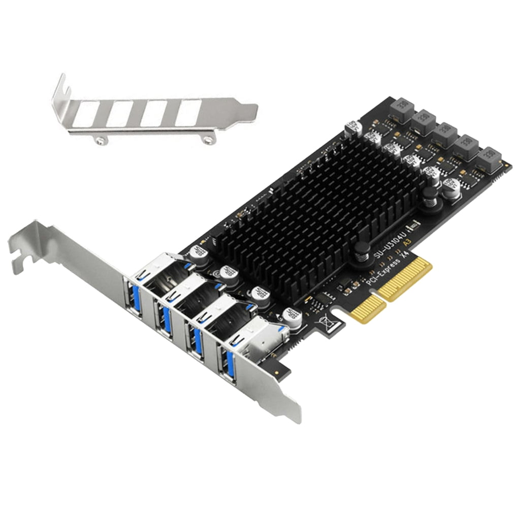 4 Port USB3.2 PCIE Expansion Card Fast Data Transfer 10Gbps Adapter ...