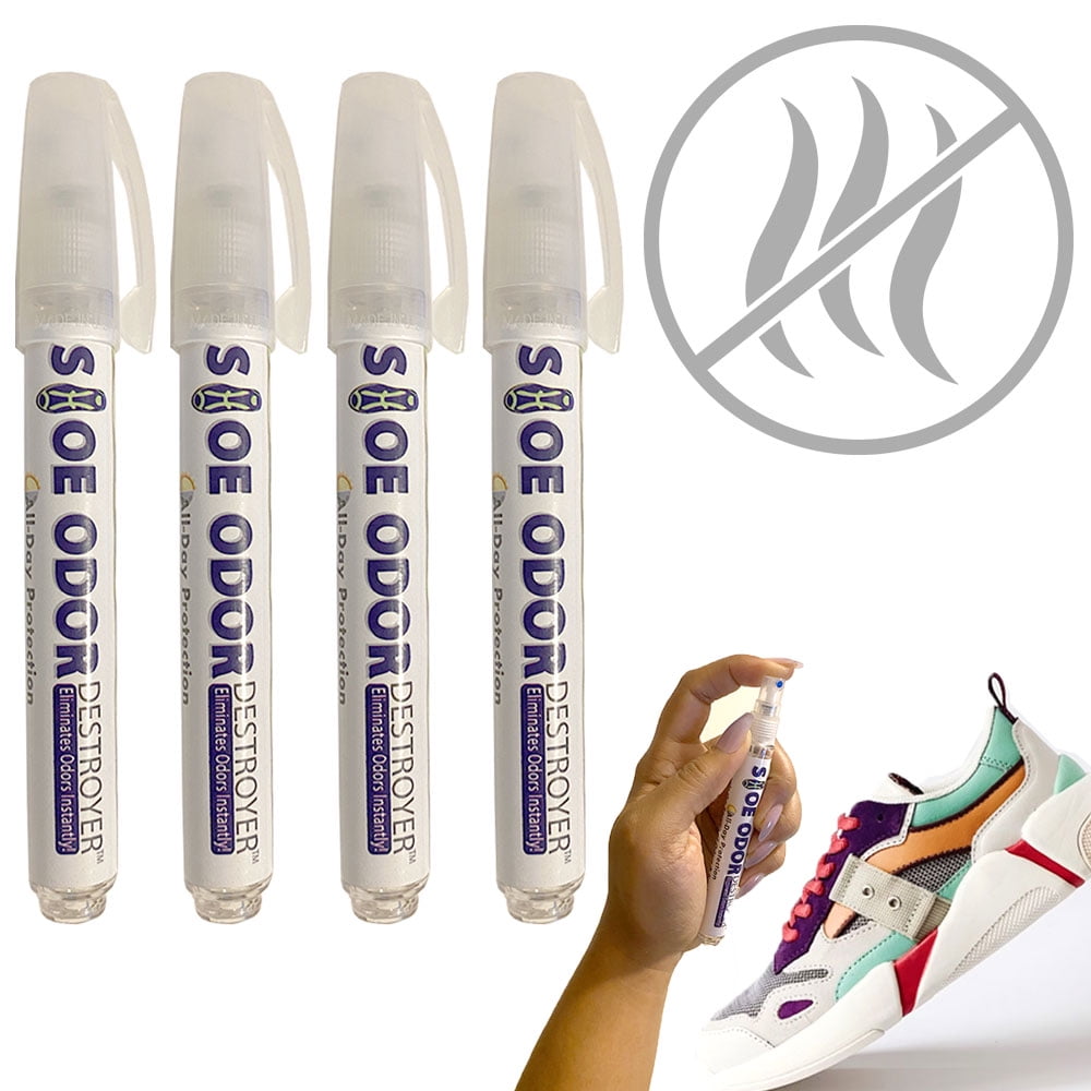 4 Portable Shoe Odor Destroyer Freshener Spray Pens Deodorizing ...