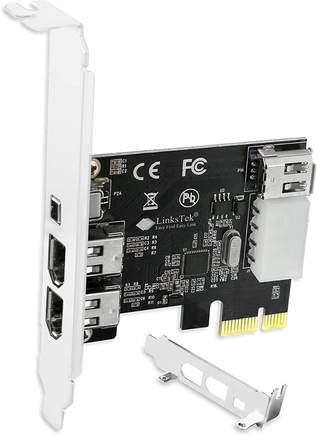4-Ports 1394A PCIE FireWire 400 Expansion Card for Windows Desktop PCs ...