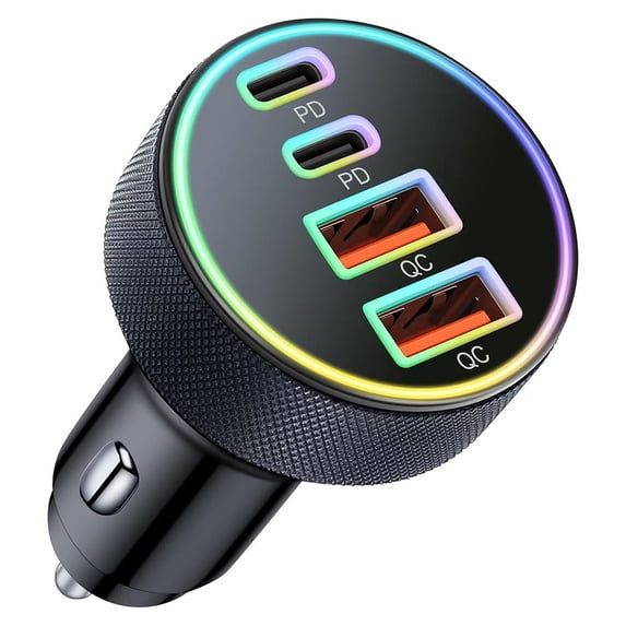 4 Ports Car Charger Usb C Car Phone Charger Pd Power Adapter Car Fast ...