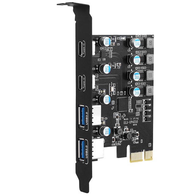 4 Ports PCI-E to USB 3.0 Expansion Card (2 USB Type-A and 2 USB Type-C Ports), Internal ...