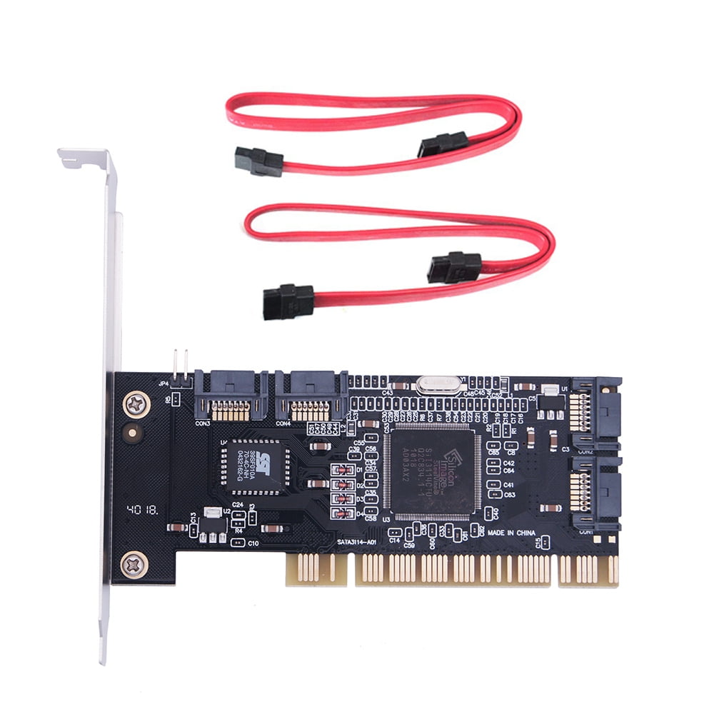 4 Ports PCI SATA Controller Internal Expansion Card with Two Sata ...