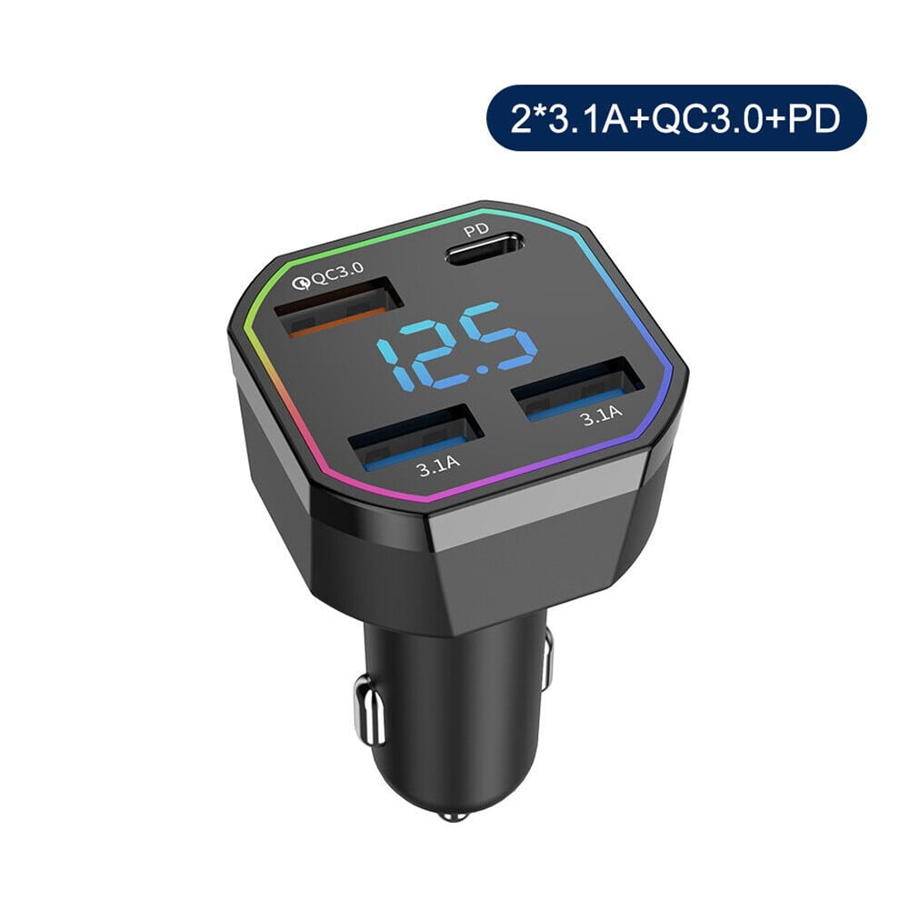 4 Ports USB C PD 20W QC3.0 Car Charger Fast Adapter Universal Socket ...