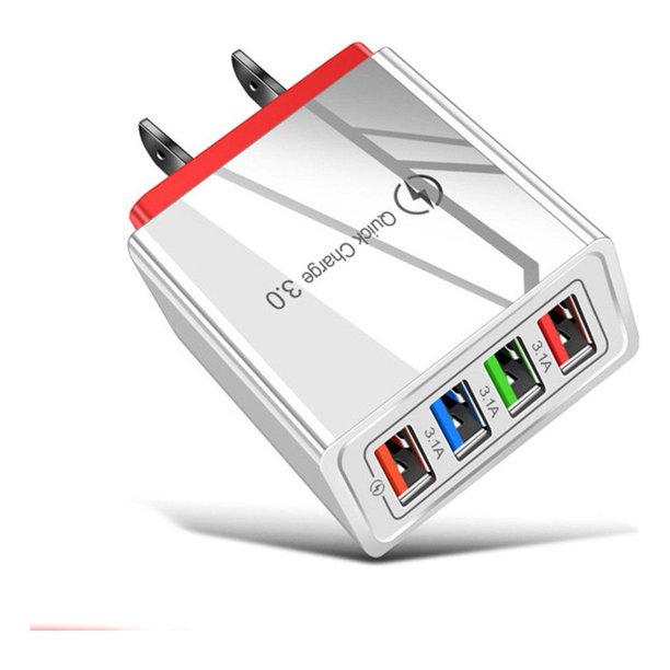 4 Ports USB Charger EU/US Plug, Tablet Multi-Port - Walmart Business ...