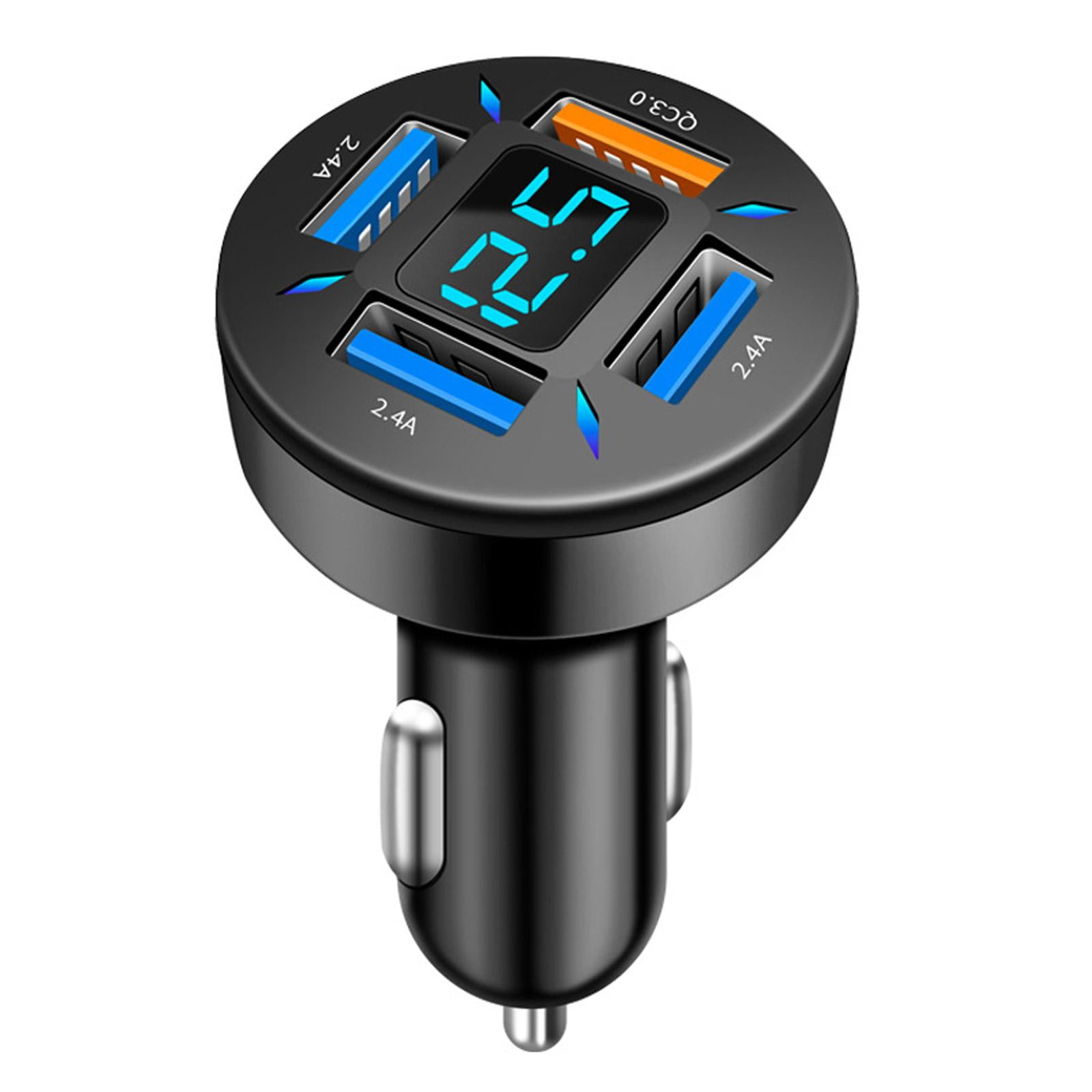 4 Ports USB PD Quick Car Charger QC3.0 Type C Fast Adapter Lighter C2Q7 ...
