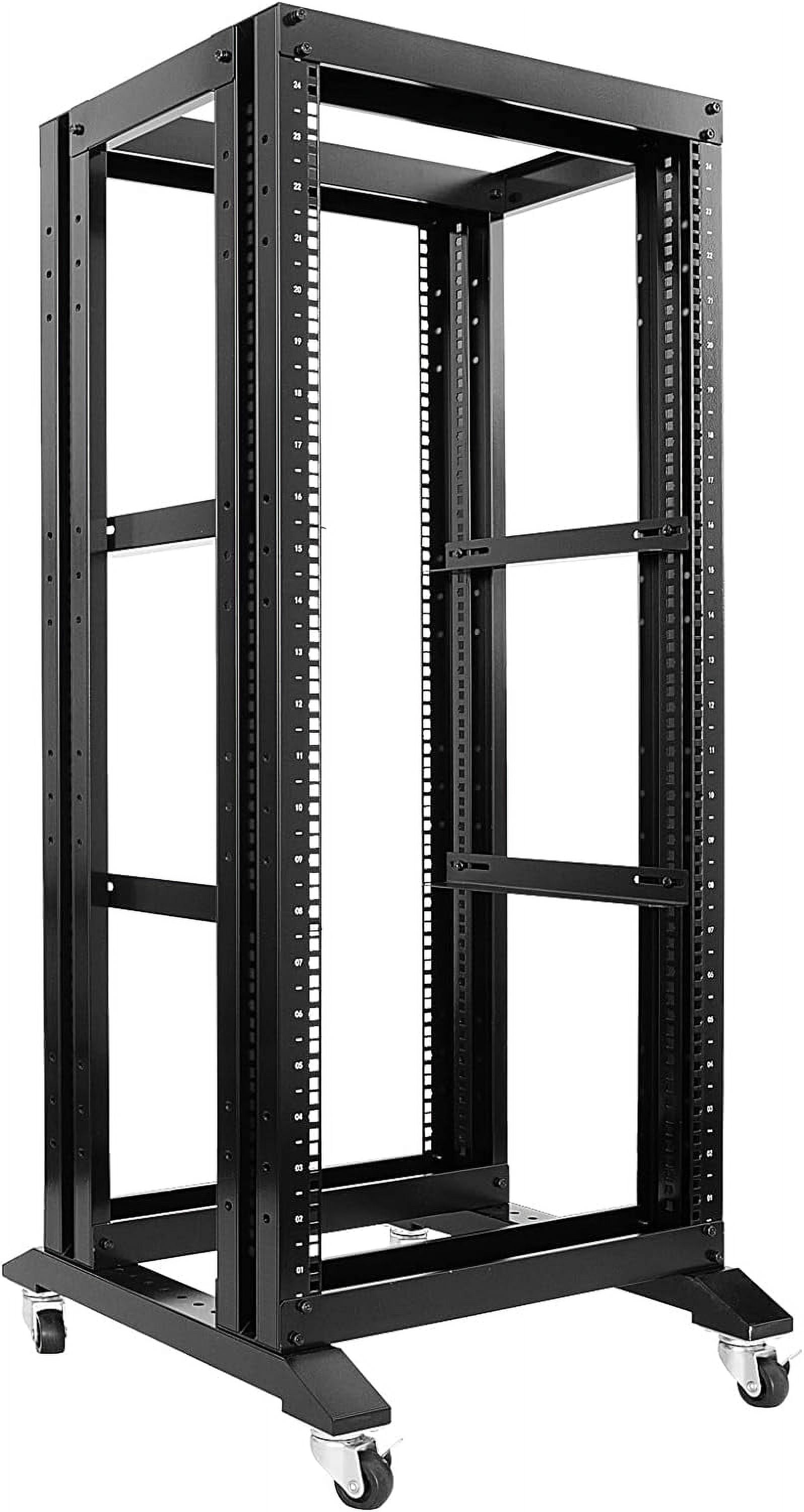 4 Post Open Frame 19Inch Server/Audio Steel Rack Aluminum (22U-17 ...
