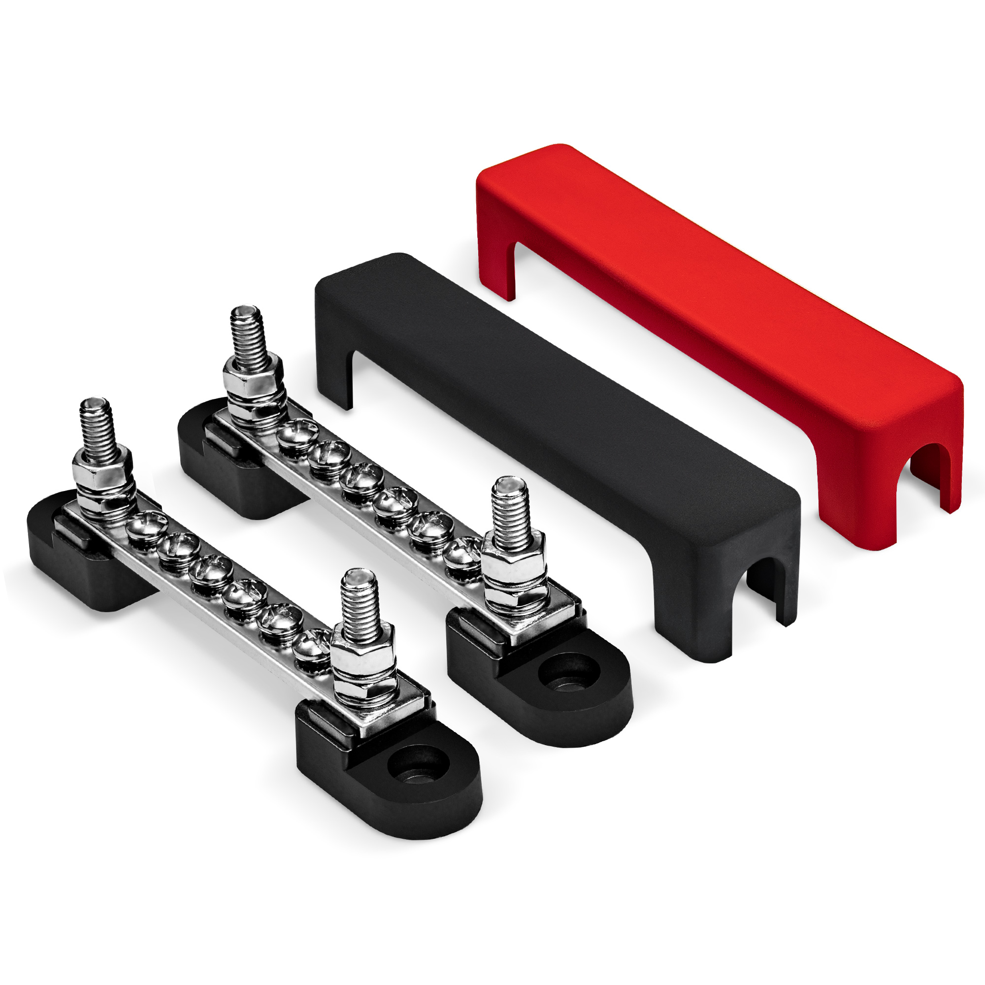 4" Power Distribution Terminal Block Battery Bus Bar Set - Max. 300V AC ...