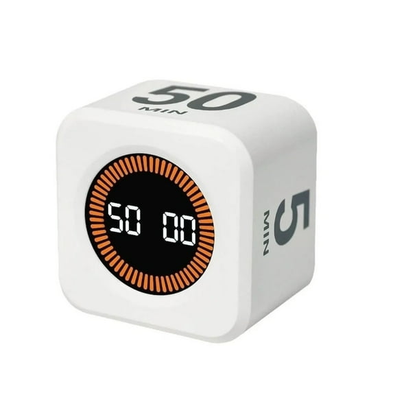 4 Preset Time Visual Flip Timer LED Display Cube Shape Productivity ...