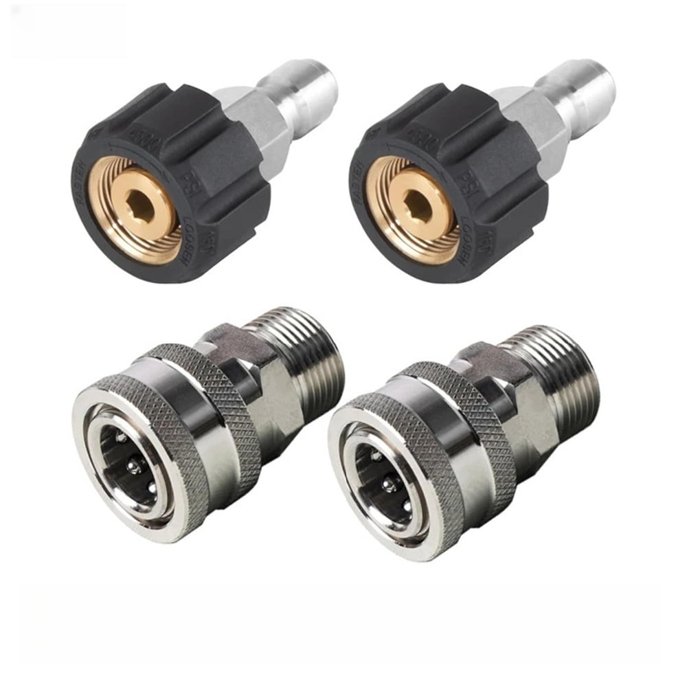 4 Pressure Washer Quick Connectors Stainless Steel 5000PSI Pressure ...