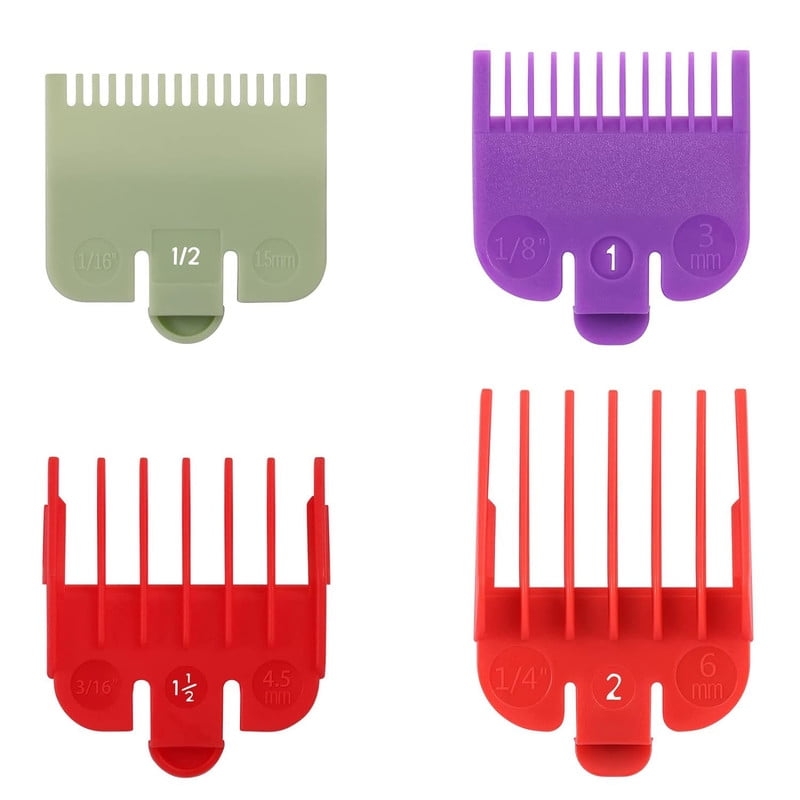 Dicuyeln Hair Clipper Guard Set 4 Color Coded Replacement Guides for ...
