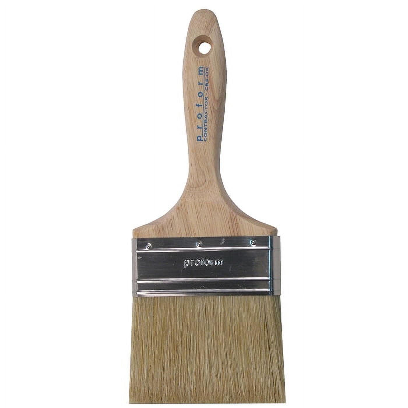 4" Proform CB4.0X White China Straight Cut Stiff Paint Brush ...