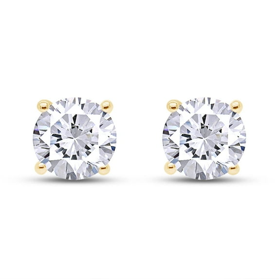 AFFY 0.50CT 4MM Moissanite Diamond Solitaire Stud Earrings for Womens ...