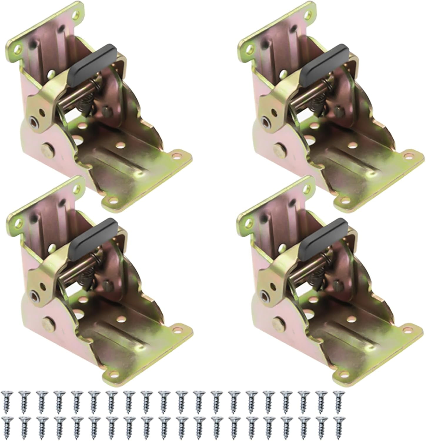 4 Psc Foldable Bracket，Heavy Duty Foldable self Locking Hinge 90 ...
