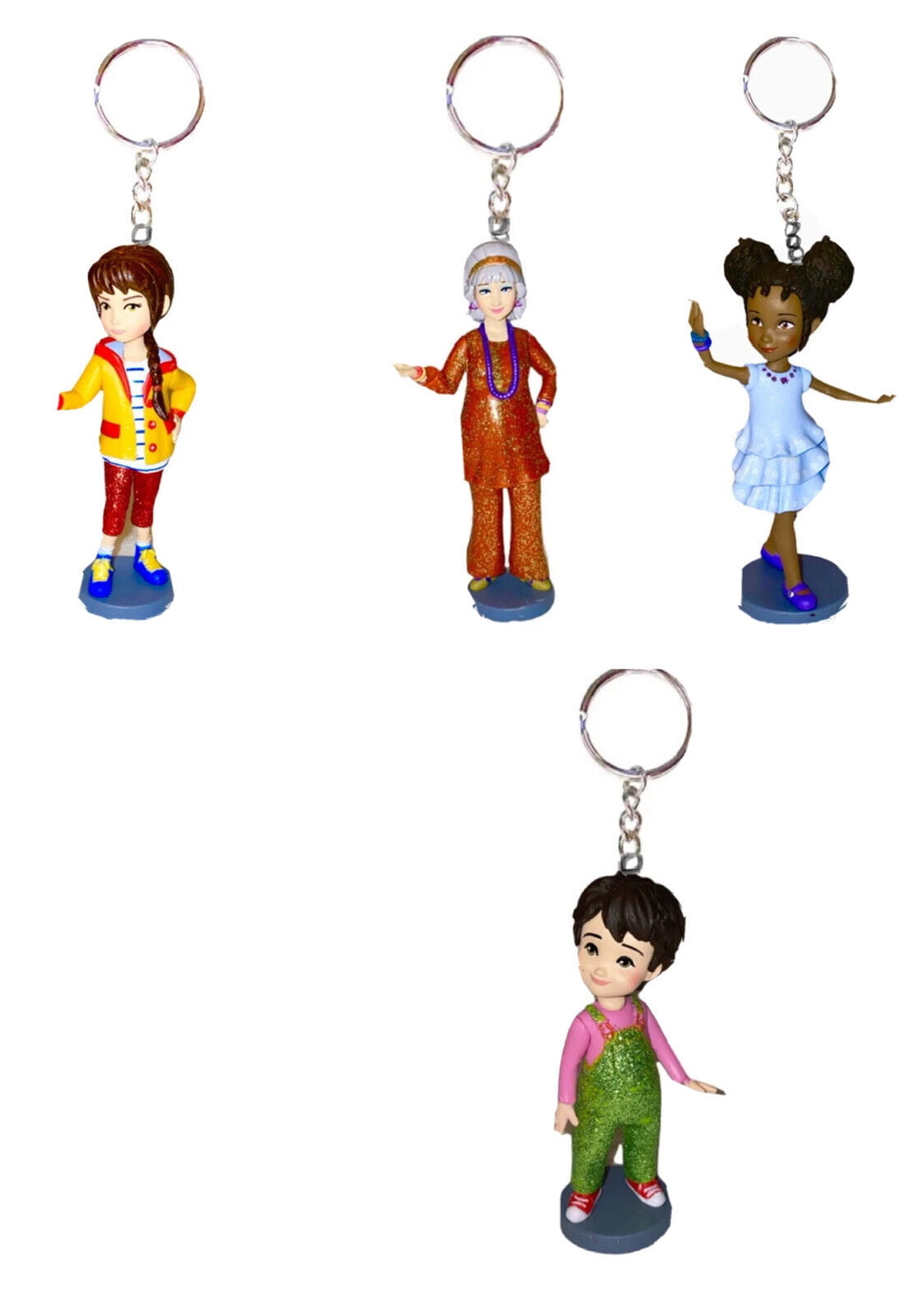4 Pvc Keychain Dangler Mrs Devine Grace Jo Jojo Clancy & Bree Pvc Fancy ...