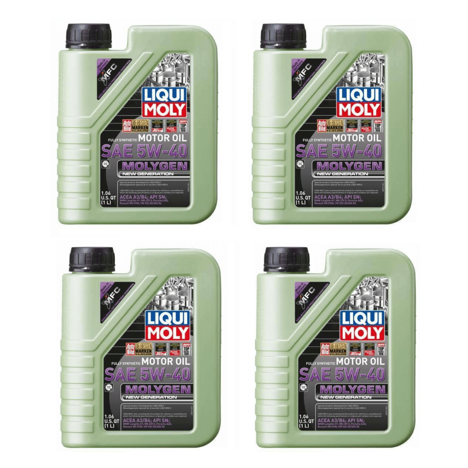 4 Qt. Molygen New Generation Motor Oil SAE 5W-40 LIQUI MOLY Fully ...