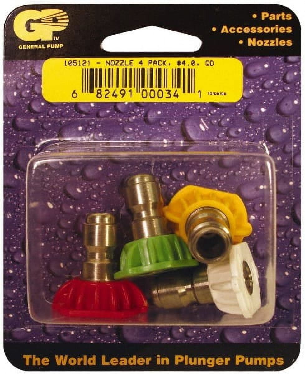 4 Qty 1 Pack 5, 000 psi Fixed, Quick Disconnect Pressure Washer Nozzle ...
