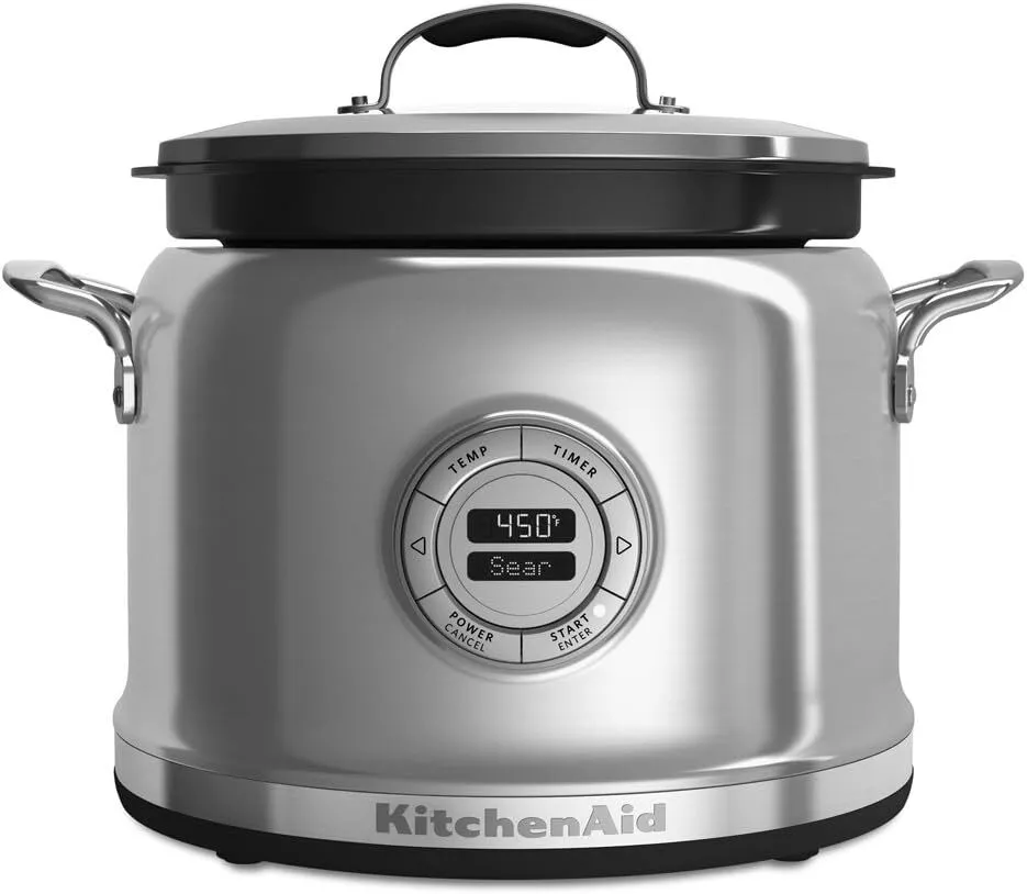 4 Quart Multi-Cooker w/ Digital Display, Stainless Steel - Walmart.com