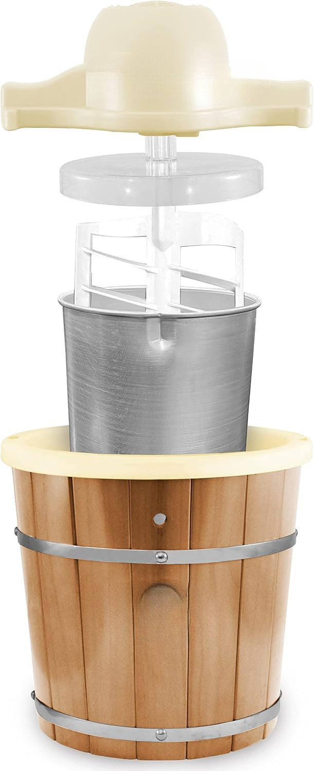 4 Quart Old Fashioned Electric Ice Cream Maker, Pine Bucket Style ...