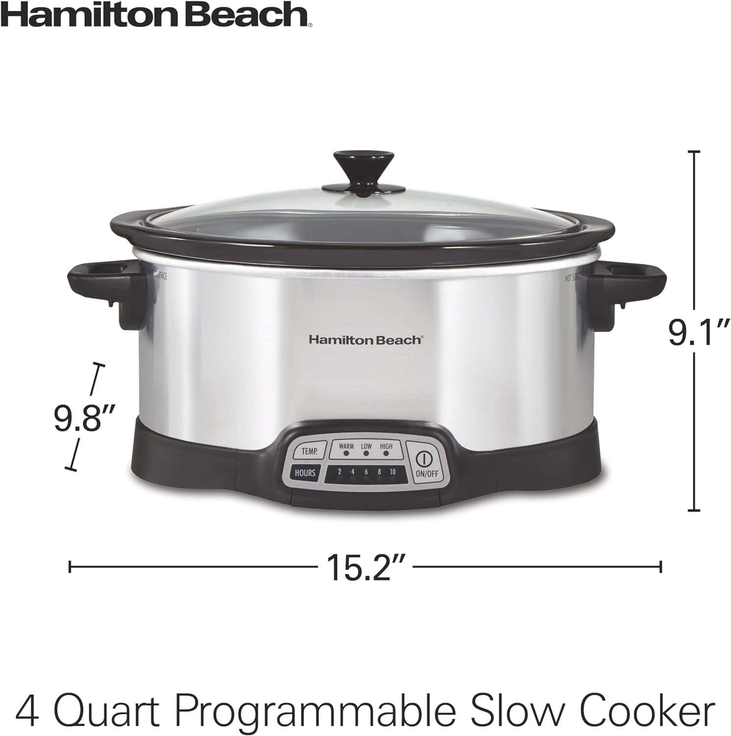 4 Quart Programmable Slow Cooker with Flexible Easy Programming, 5 ...