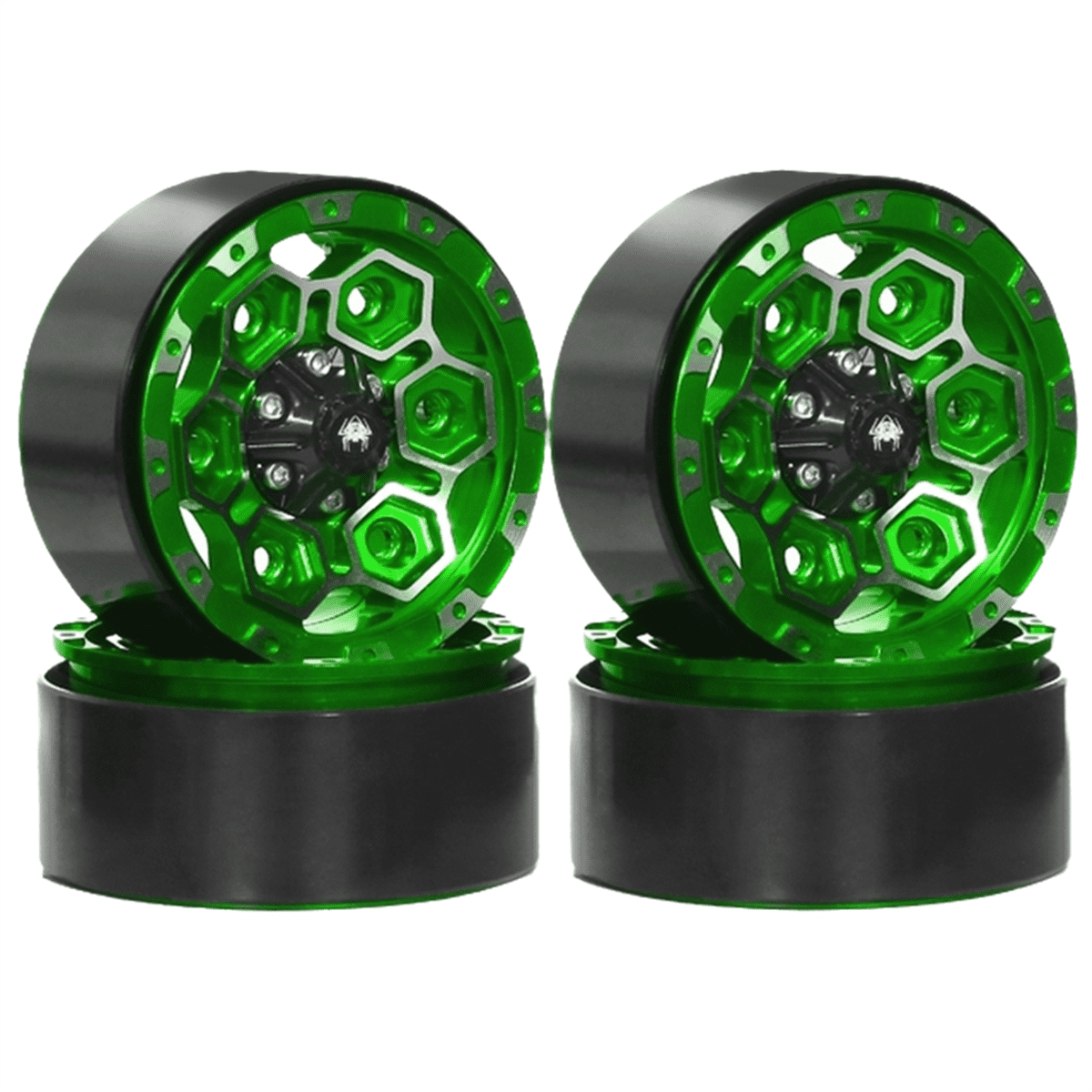 4 * RC Car 1.9inch Wheel Rims-Green - Walmart.com