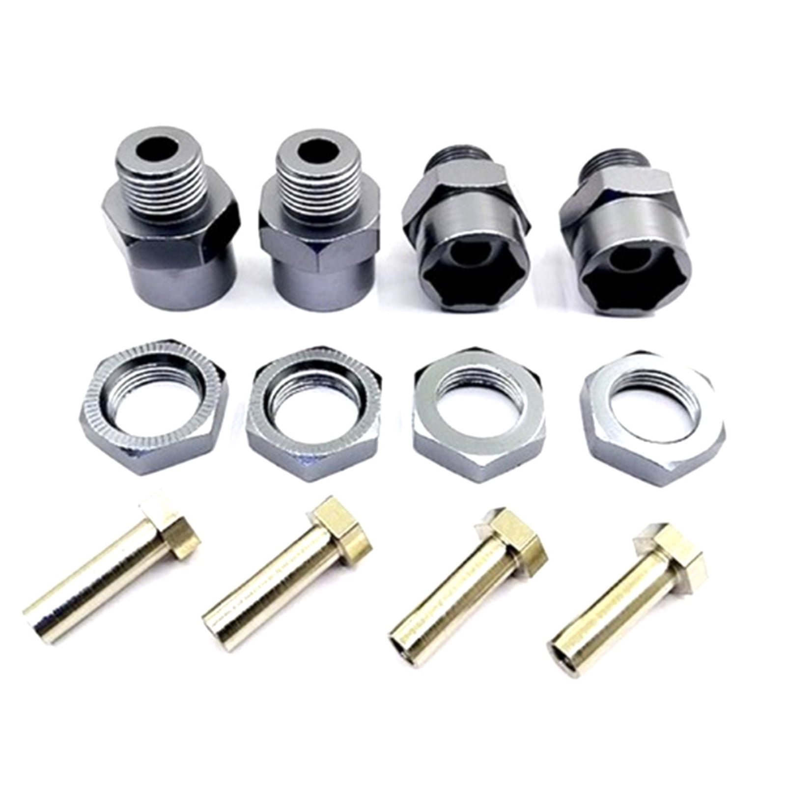 4* RC Car Wheel Hex Hub Adapter 12MM Model Car DIY Replacement for 1/8 ...