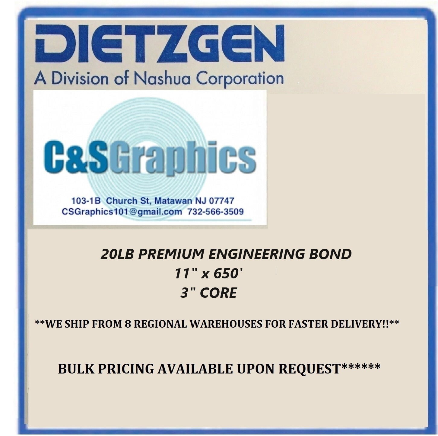 4 ROLLS 11" x 650' 20lb Bond Paper Wide Format Engineering Copier 3 ...