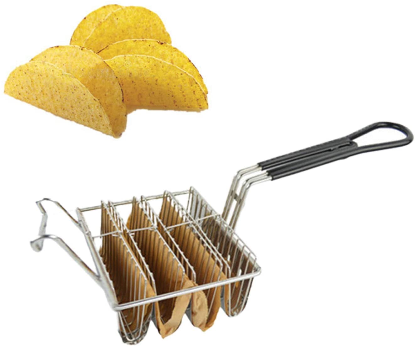 4 Racks Taco Basket Stainless Steel Taco Shell Fry Basket Shells Deep ...
