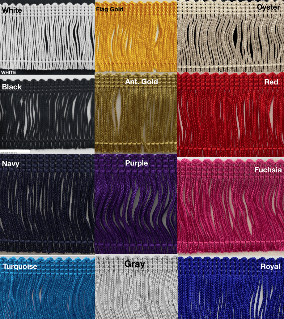 4" Rayon Chainette Fringe - 6 Continuous Yards - Many Color Options ...