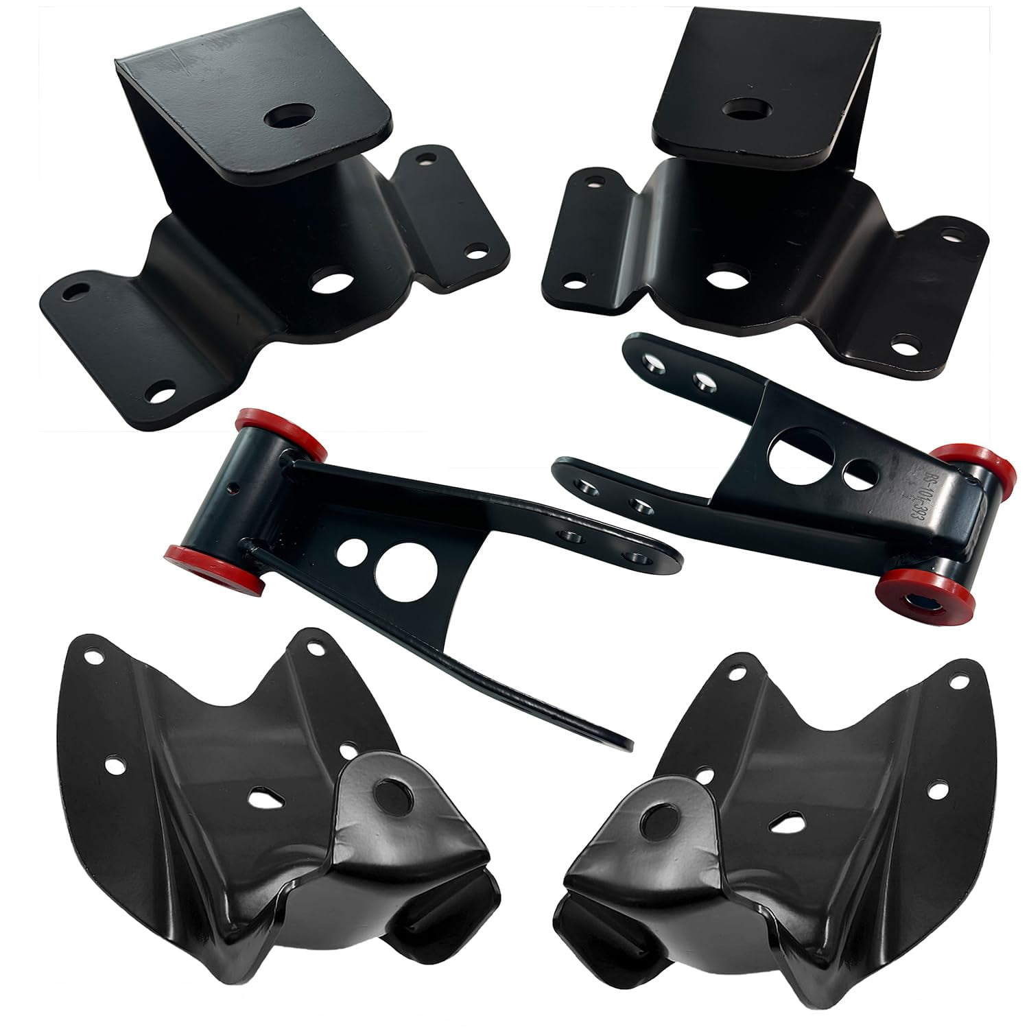 4" Rear Drop Lowering Kit Hangers Shackles and Factory Rear Leaf Spring ...