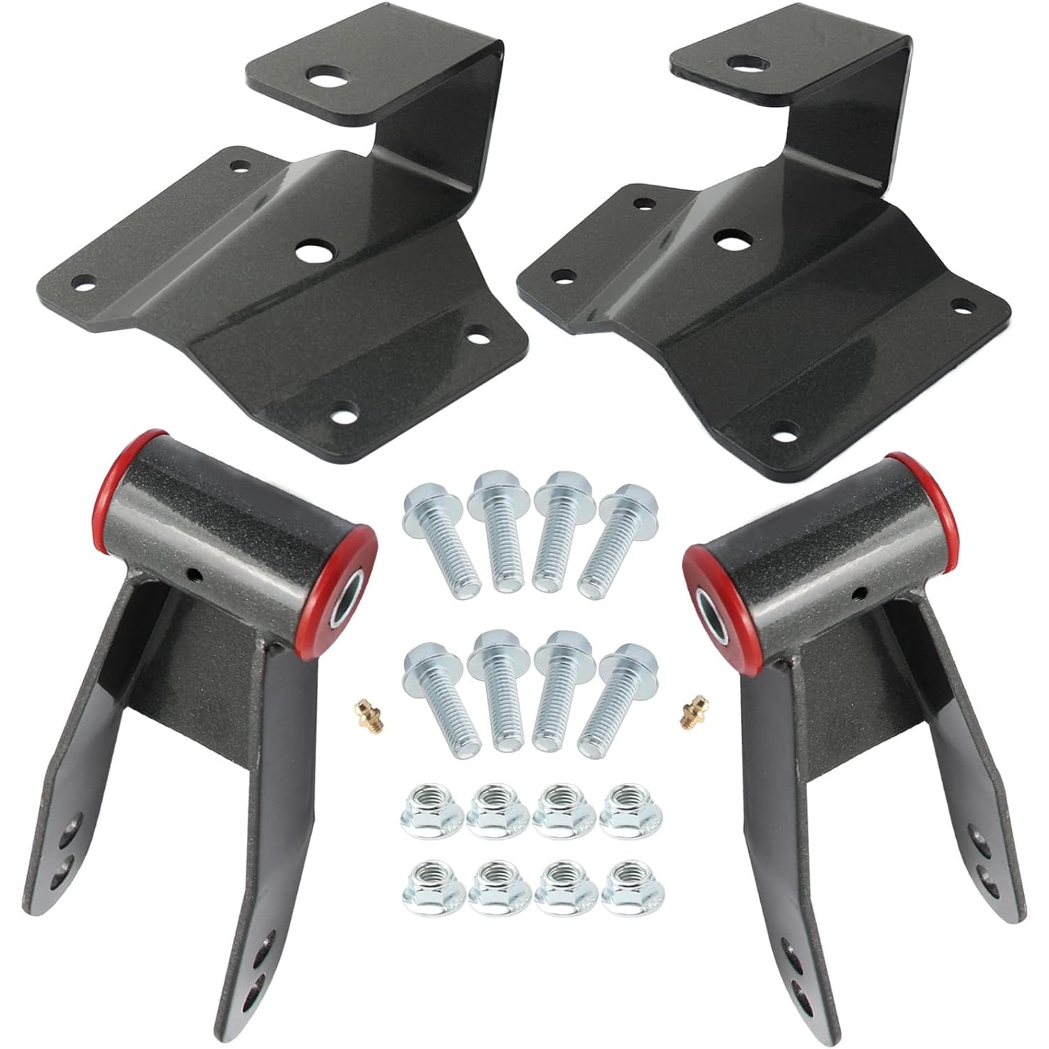 4'' Rear Drop Shackles and Hangers Kit for 1996-2006 Chevy Silverado ...