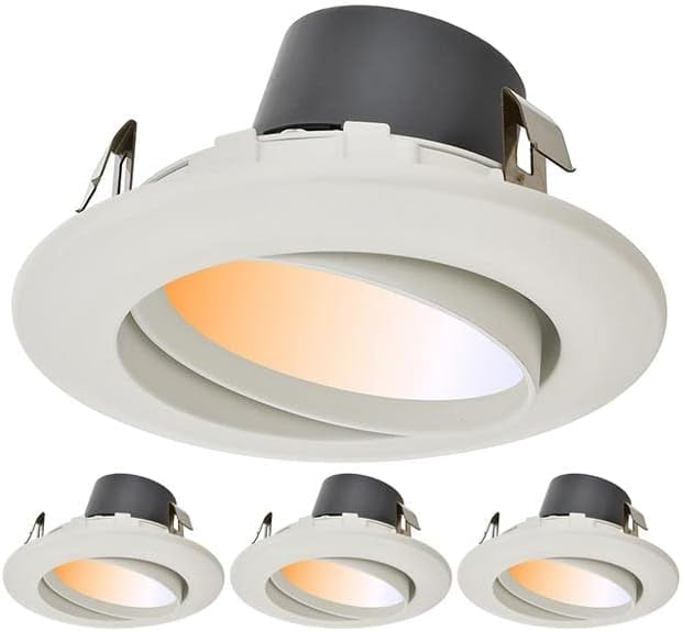 4" Recessed Dimmable 10W LED Adjustable Gimbal Head Downlight with ...