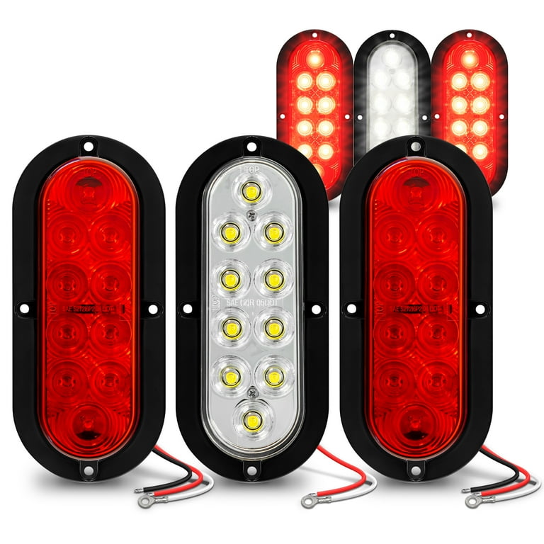 Oval Led Trailer Tail Lights 2x LED Trailer Tail Light W/ Brake Turn