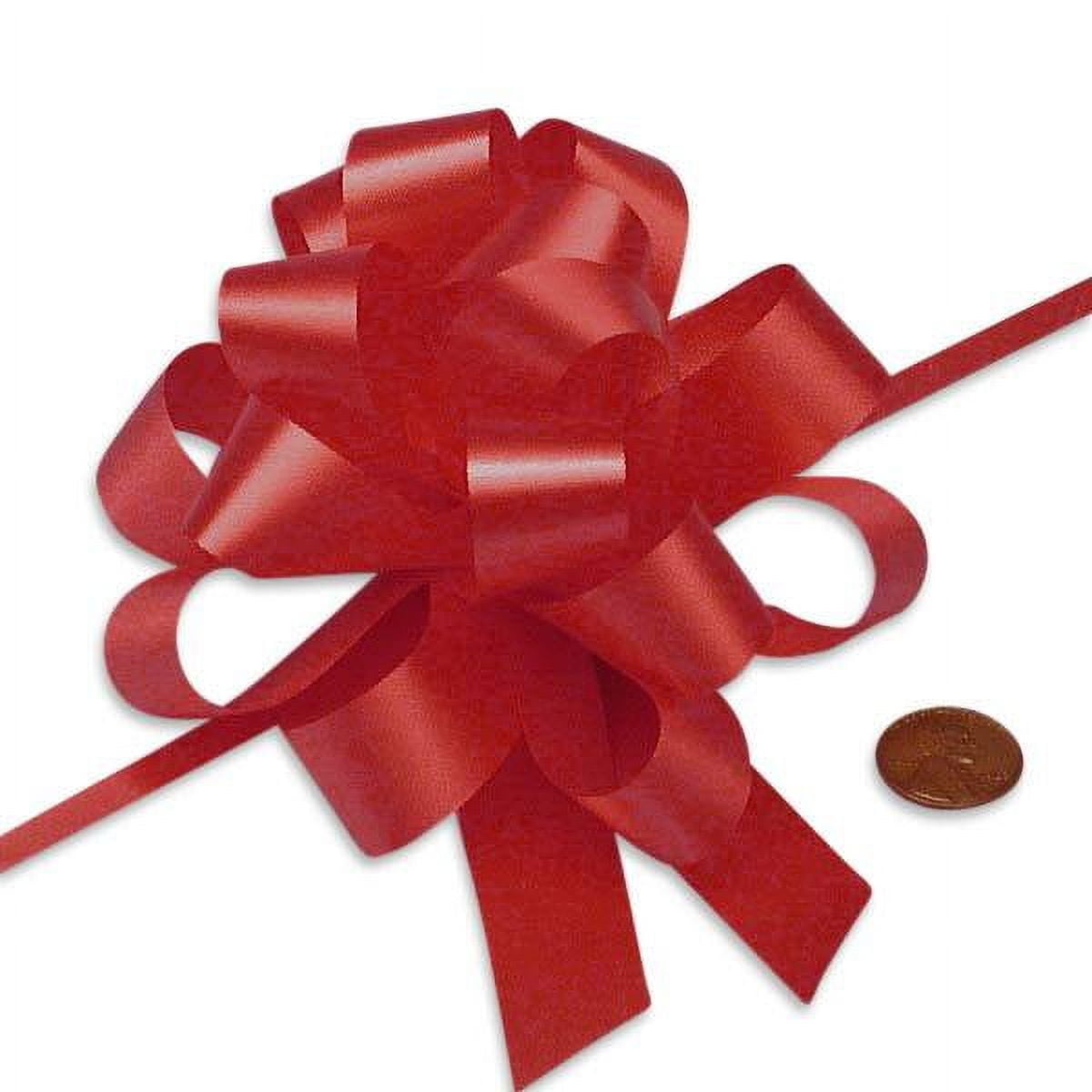 4" Red Pull String Bow | Quantity: 50 Width 3/16" by Paper Mart ...