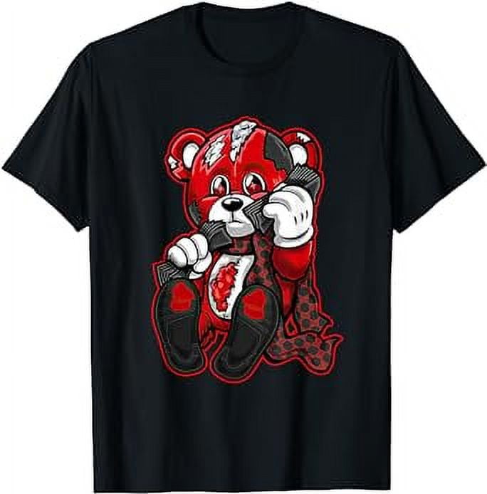 4 Red Thunder Tee Heartbreak Money Drip Retro Red Thunder 4s T-Shirt ...