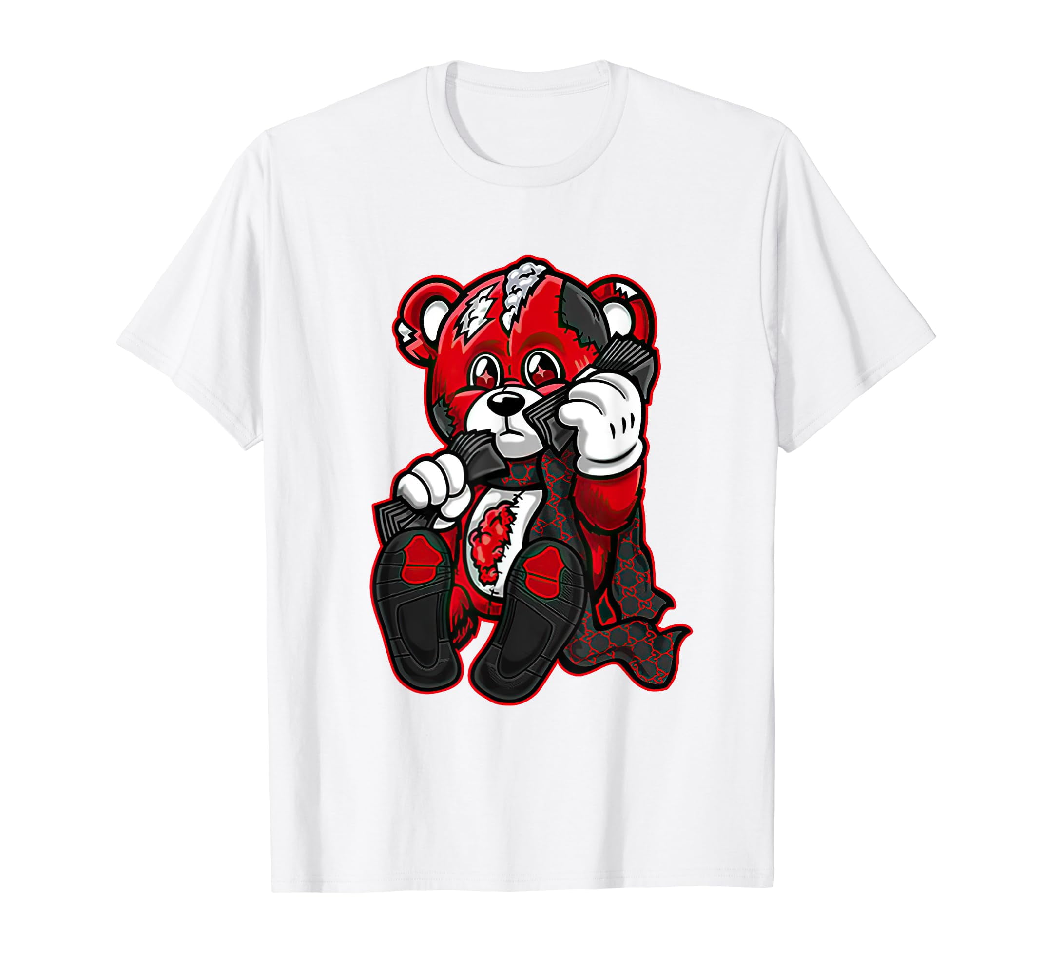 4 Red Thunder Tee Heartbreak Money Drip Retro Red Thunder 4s T-Shirt ...
