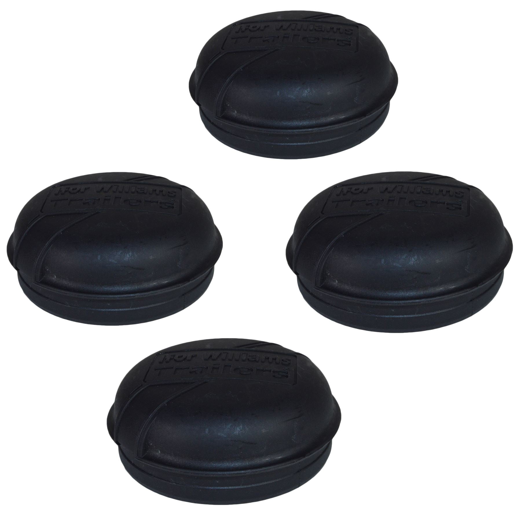 4 Replacement Black Plastic Hub Grease Dust Cap 75mm For Ifor Williams ...