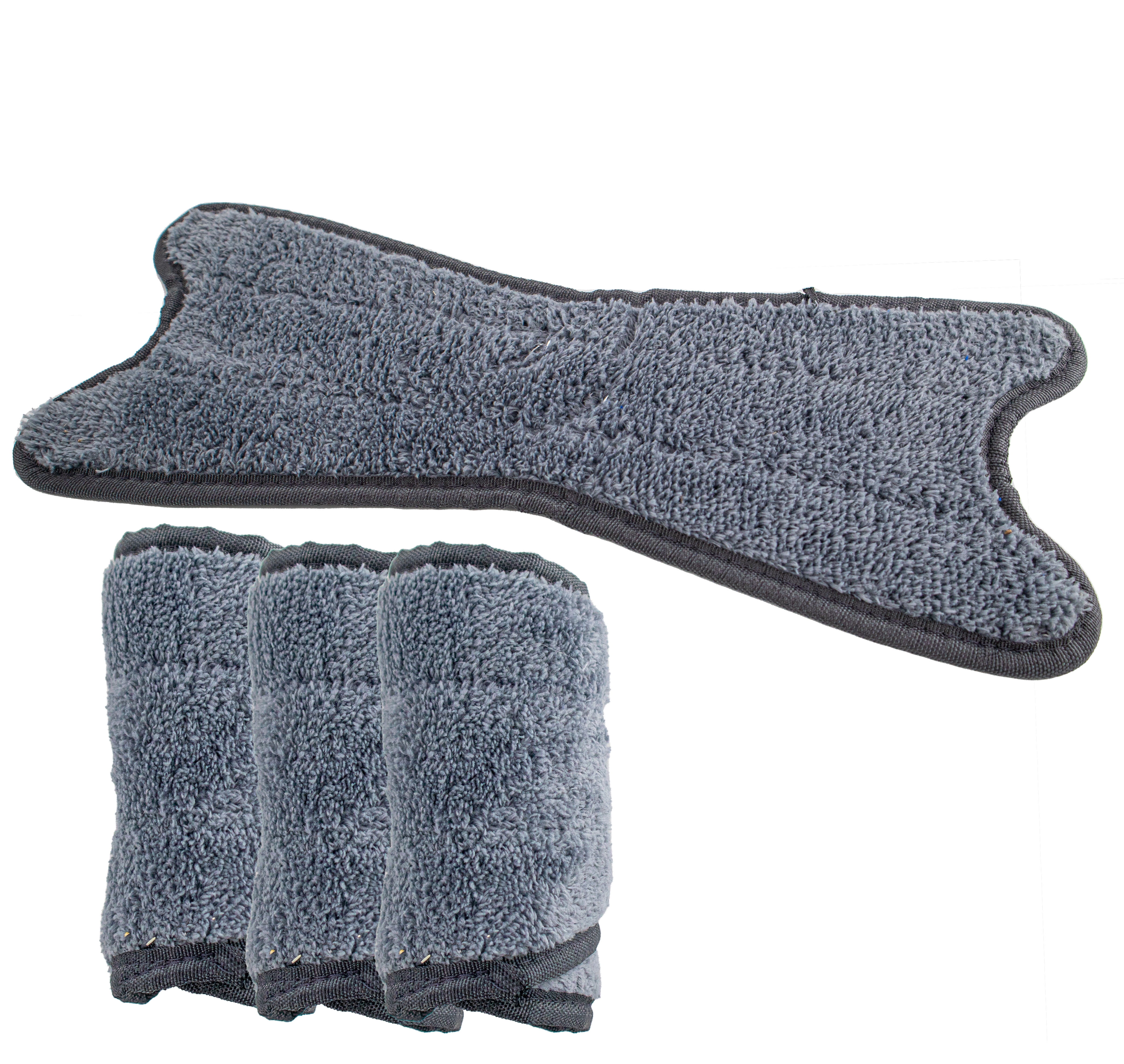 4 Reusable Microfiber Mop Pads Compatible with 360 Self Wringing X ...