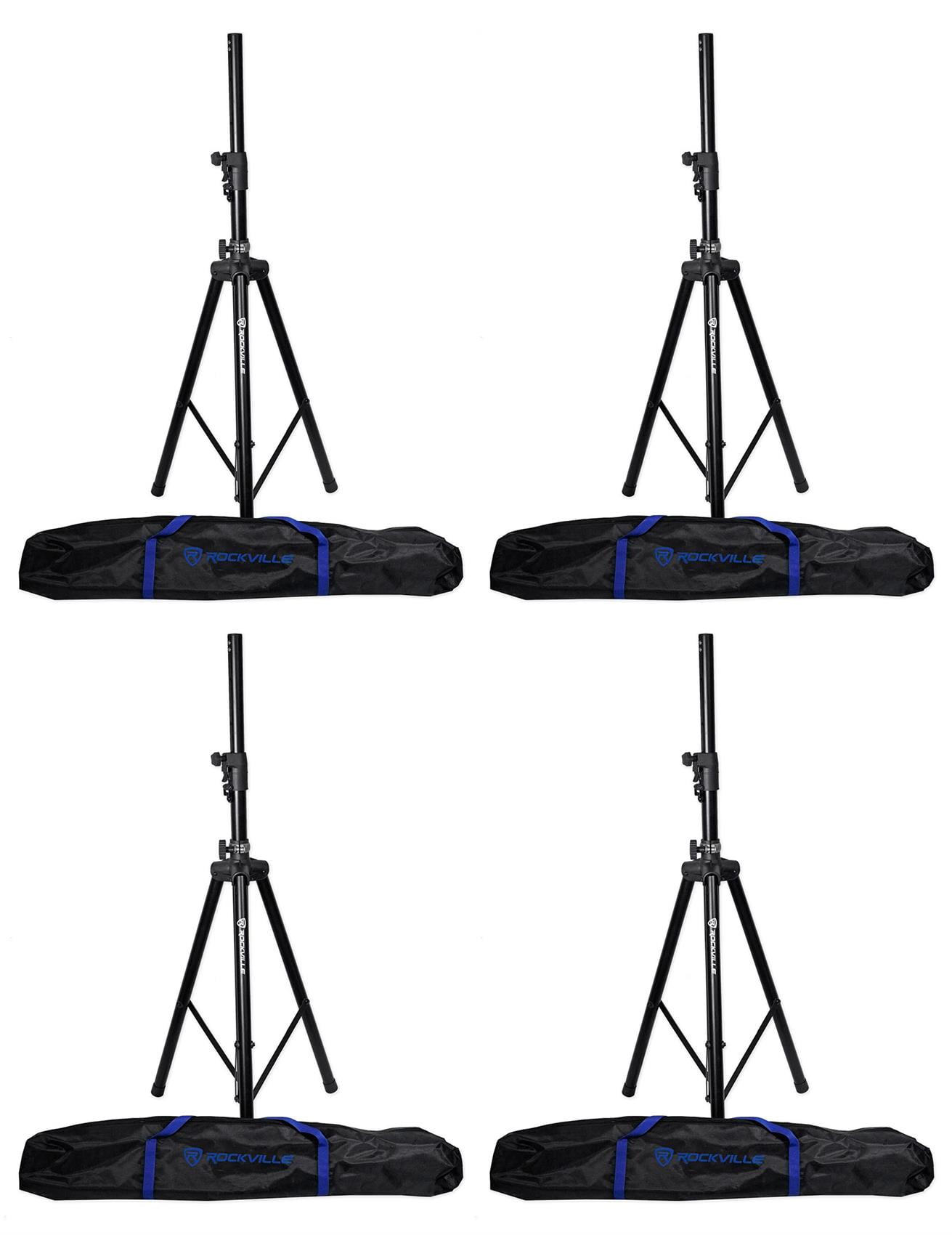 4 Rockville DJ PA Tripod Speaker Stands+Bags, Hydraulic Air Auto Lift ...