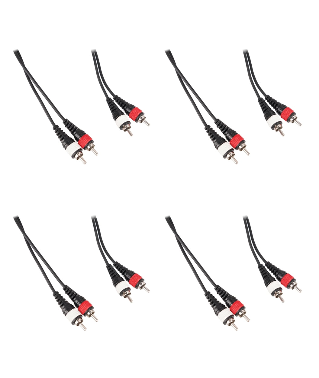 4 Rockville RCDR10B 10' Dual Mono RCA to RCA Patch Cable 100% Copper ...