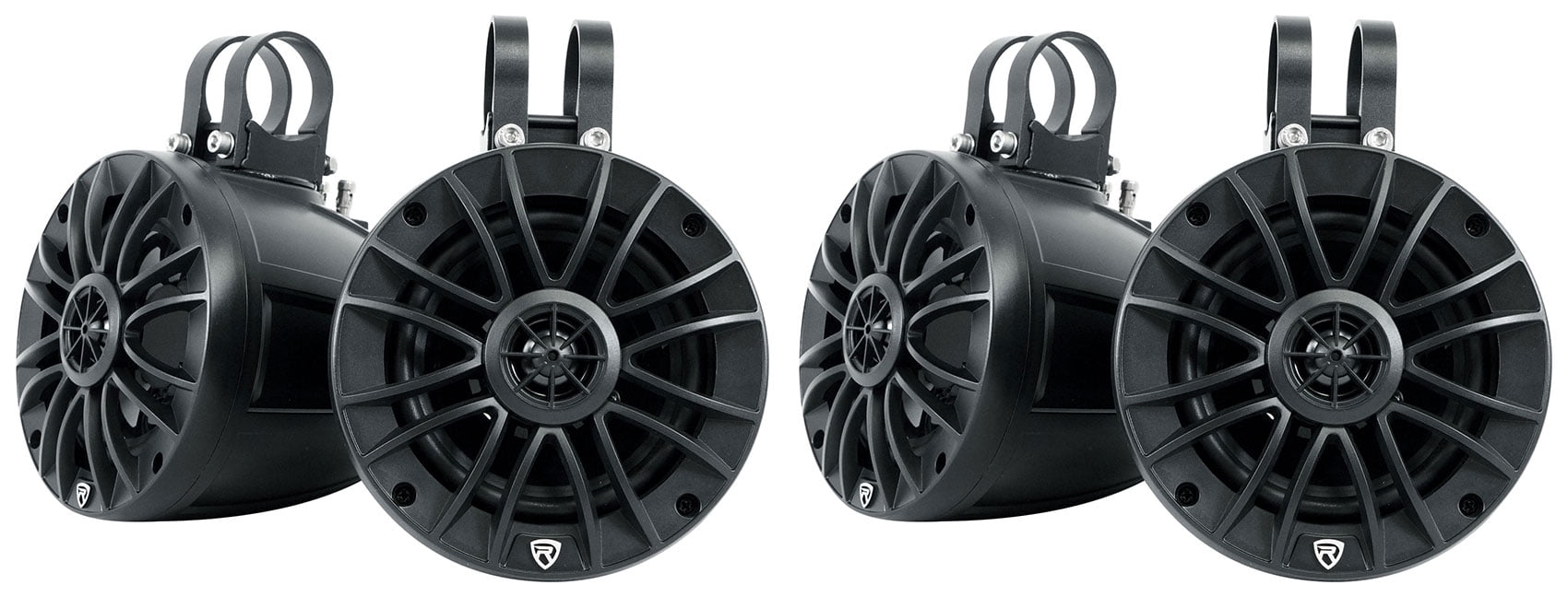 (4) Rockville UT525B UTV/ATV 5.25" Rollbar Wakeboard Marine Speakers ...