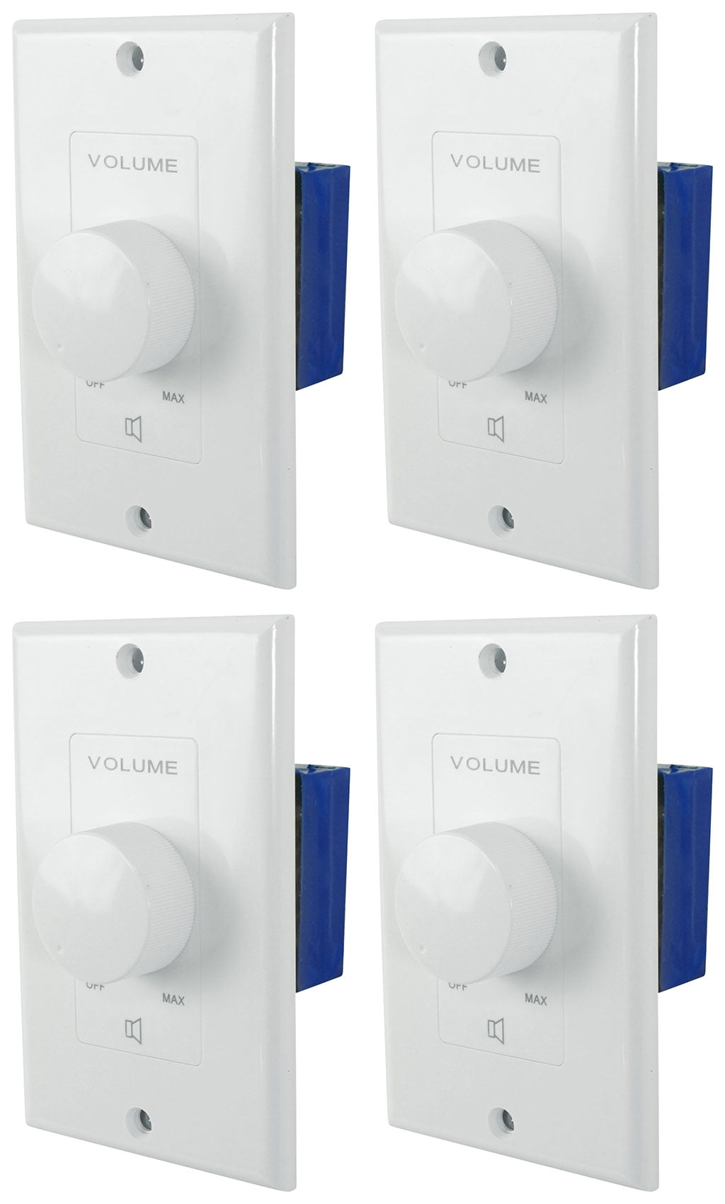 4 Rockville VOL70200 White 200w 70v Wall Volume Controls Zone ...