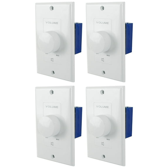 4 Rockville VOL70200 White 200w 70v Wall Volume Controls Zone ...
