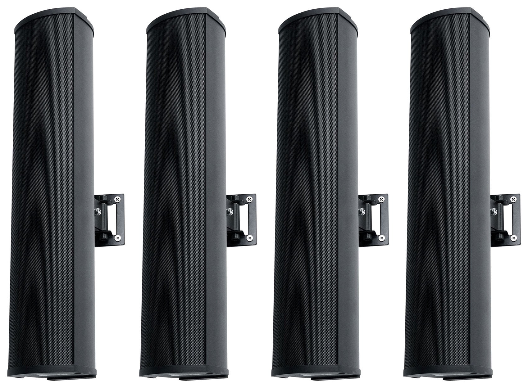 (4) Rockville WET ARRAY 4 Black Line Array Speakers For church/School ...