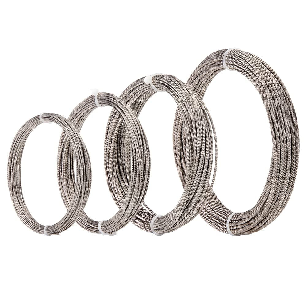 4Roll 304 Stainless Steel Cable Rope Picture Hanging Wire - Walmart.com