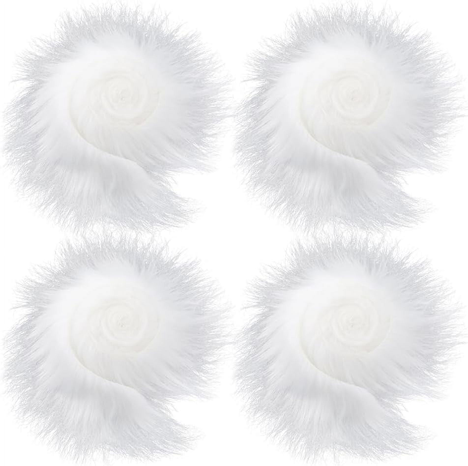 4 Roll 60 x 2 Shaggy Faux Fur Fabric Trim Pre Cut Rolls White Fur ...