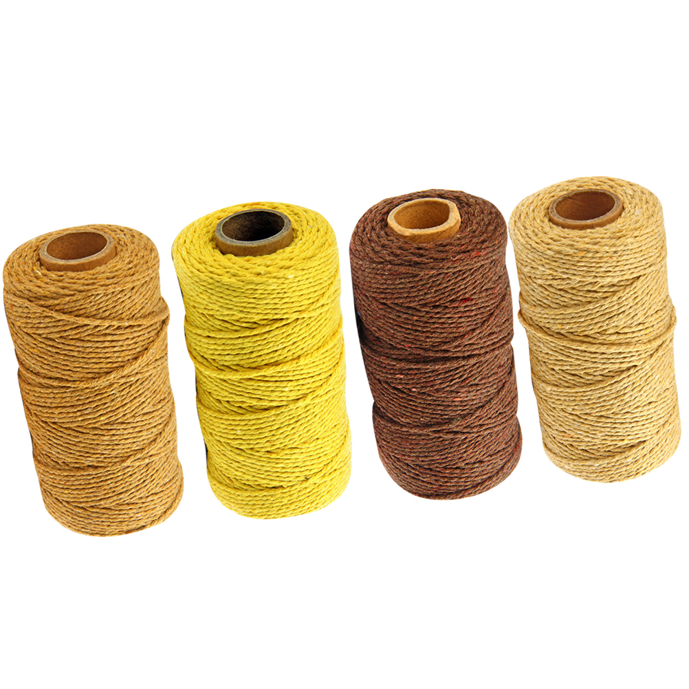 4 Roll Camping Rope Braided Cotton Rope Cotton Cord Ear Rope Elastic ...