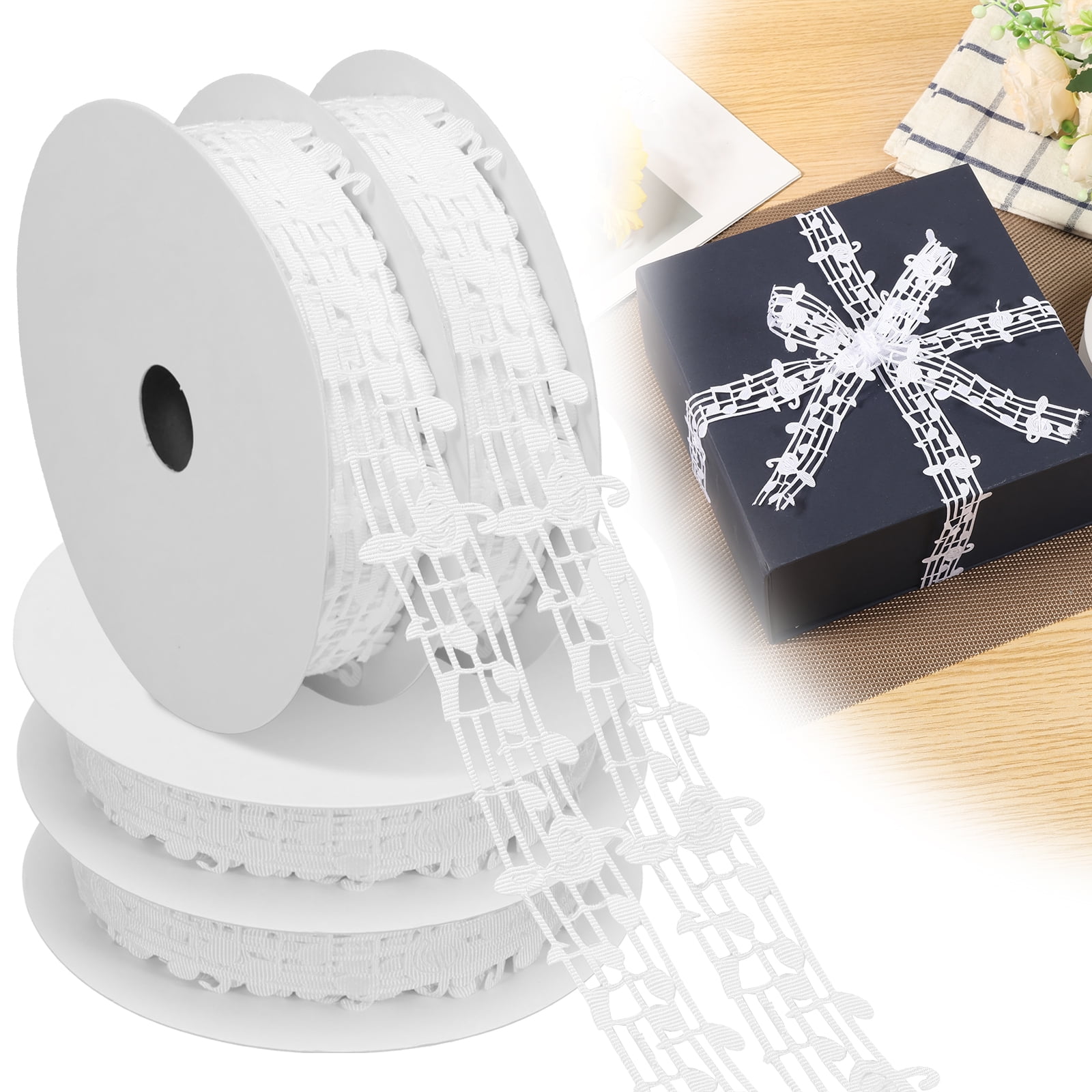 4 Roll Music Note Ribbon Grosgrain Ribbon Notation Craft Music ...