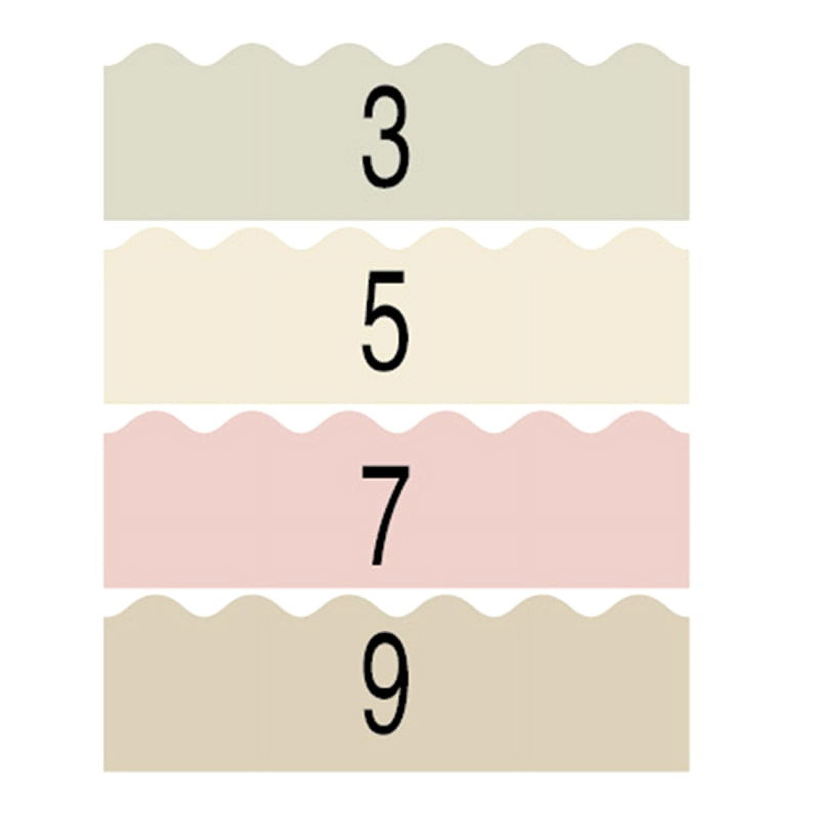 4 Roll of Morandi Color Wavy Edge Sticker Classroom Bulletin Board ...